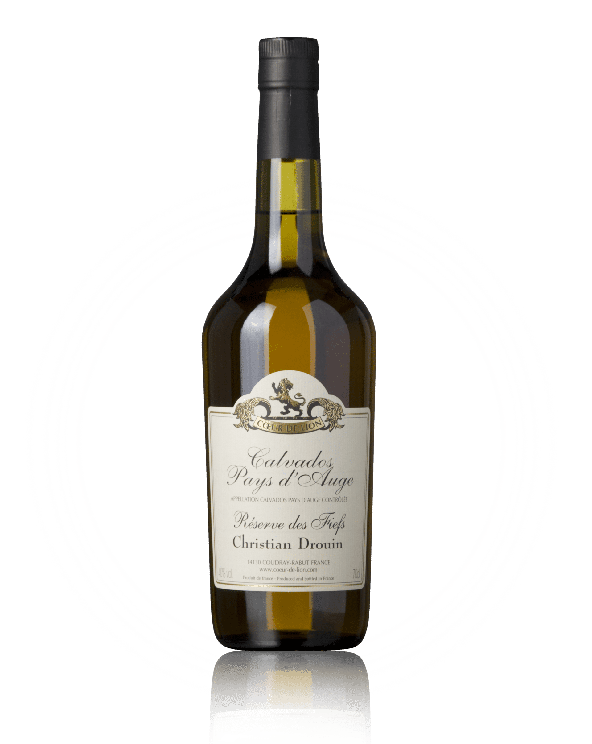 Calvados Christian Drouin, Domaine Coeur de Lion, Réserve Des Fiefs ...